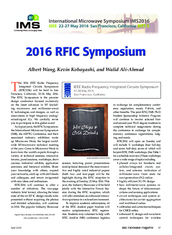 (PDF) 2016 RFIC Symposium