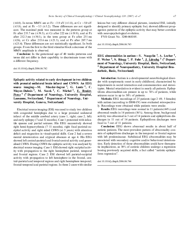 (PDF) EEG abnormalities in autism