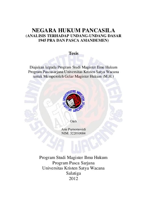 (PDF) Negara Hukum Pancasila (Analisis terhadap Undang-Undang Dasar ...