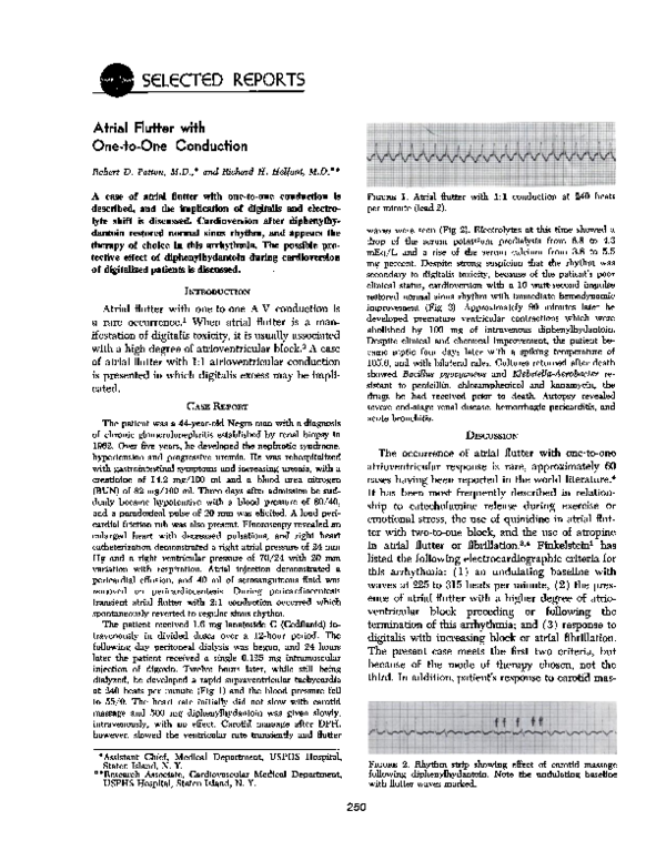(PDF) Atrial Flutter with One-to-One Conduction