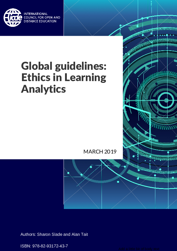 (PDF) Global guidelines : Ethics in Learning Analytics