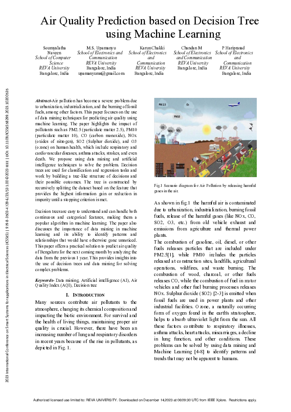 (PDF) Air Quality Prediction Based on Decision Tree Using Machine Learning