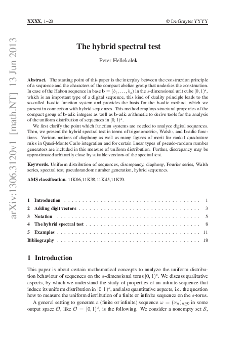 (PDF) The hybrid spectral test