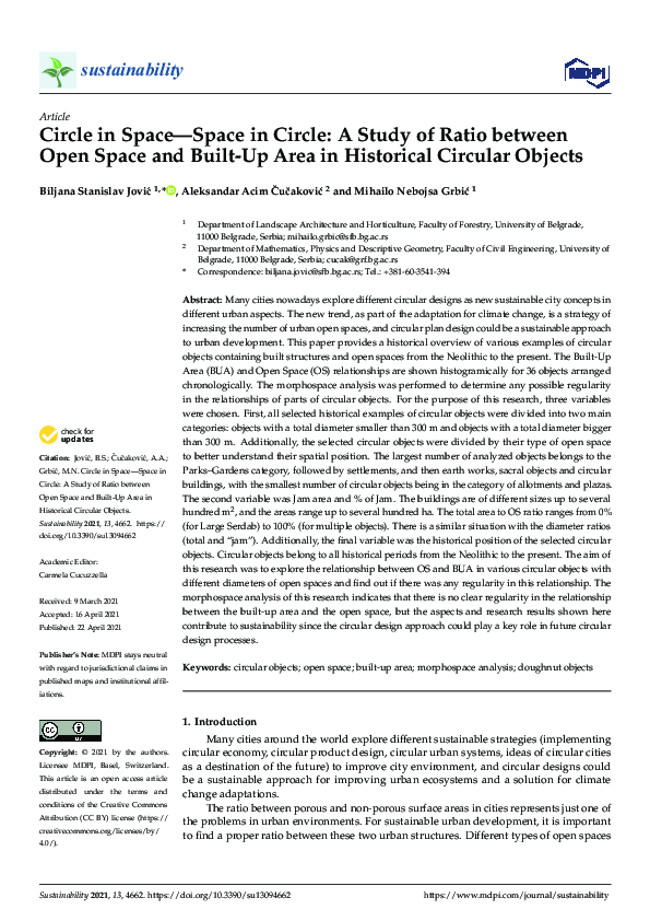 (PDF) Circle in Space—Space in Circle: A Study of Ratio between Open ...