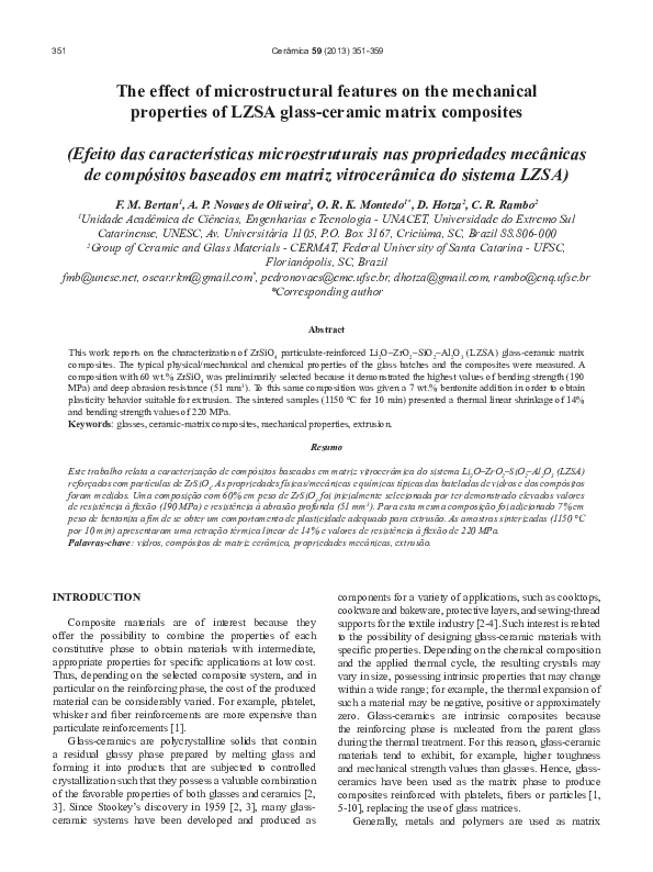 (PDF) The effect of microstructural features on the mechanical ...