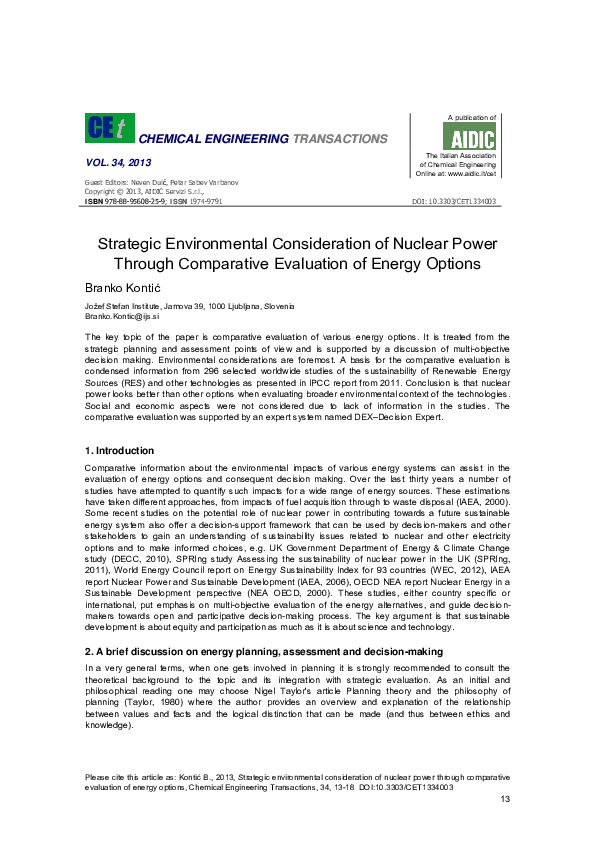 (PDF) Strategic Environmental Consideration of Nuclear Power Through ...