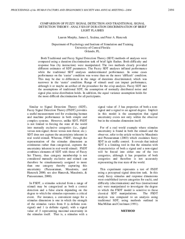 (PDF) Comparison of Fuzzy Signal Detection and Traditional Signal ...
