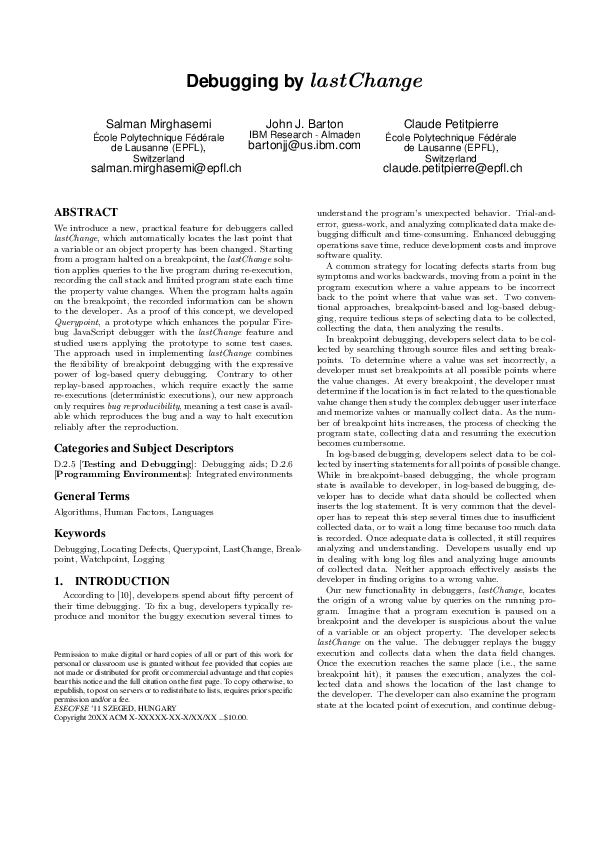 (PDF) Debugging by lastChange