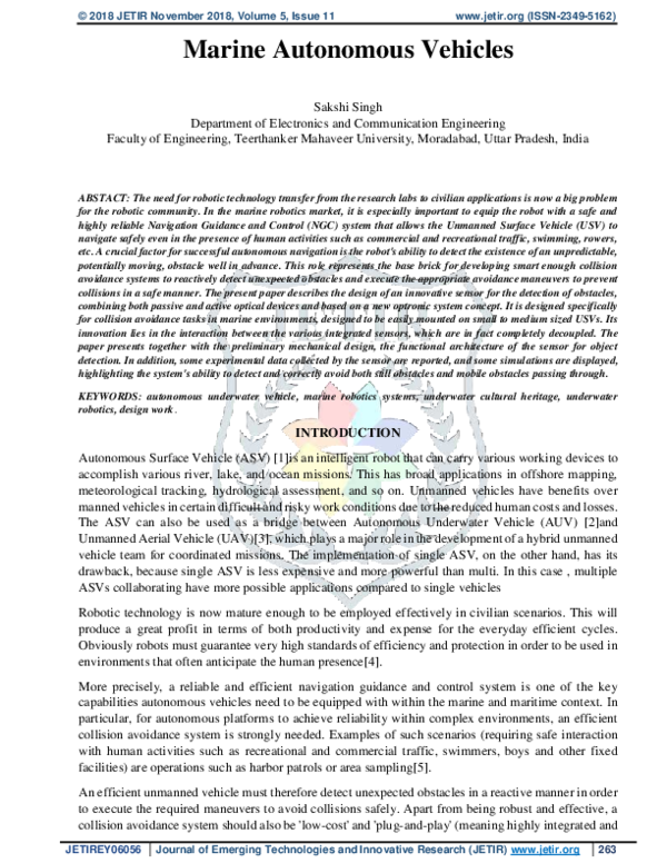 (PDF) Marine Autonomous Vehicles