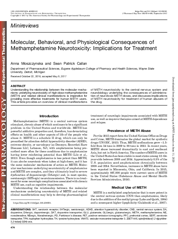 (PDF) Molecular, Behavioral, and Physiological Consequences of ...