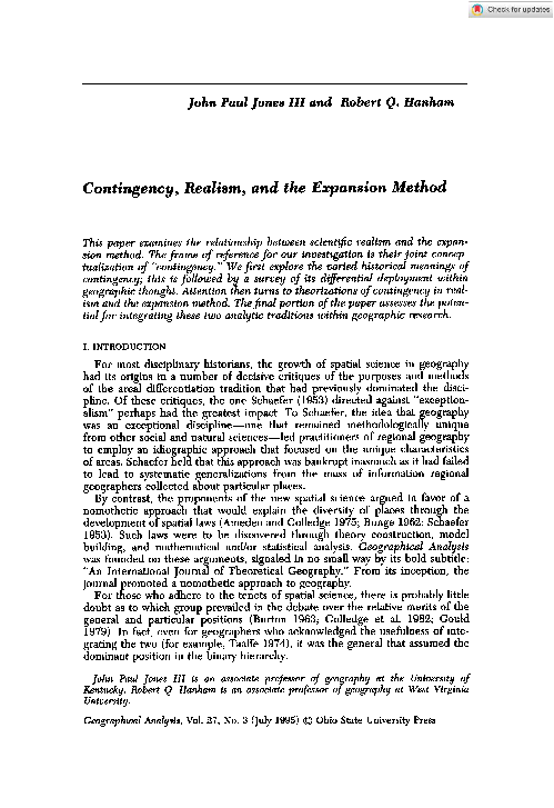 (PDF) Contingency Realism and the Expansion Method