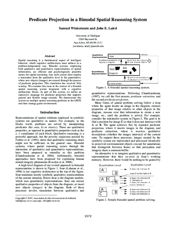 (PDF) Predicate projection in a bimodal spatial reasoning system