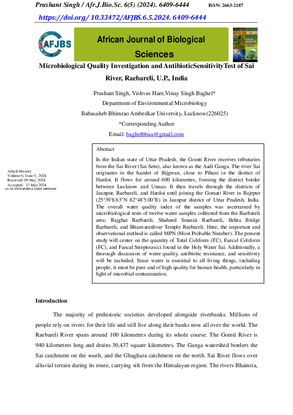 (PDF) Microbiological Quality Investigation and ...