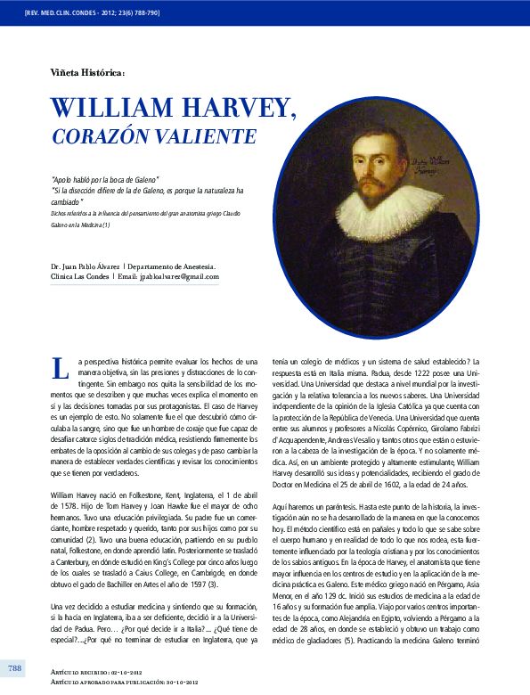 (PDF) William harvey, corazón valiente | Juan Pablo Rojas Álvarez ...