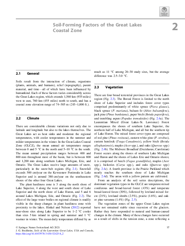 (PDF) Soil-Forming Factors of the Great Lakes Coastal Zone