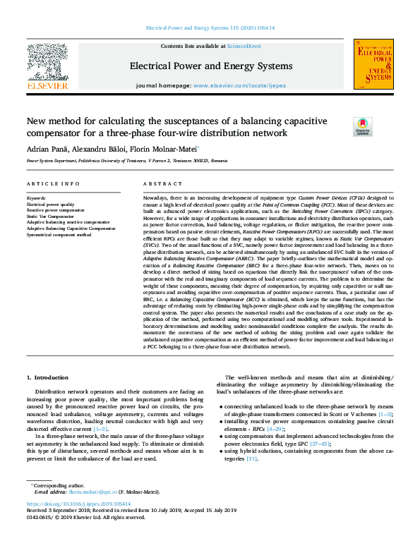 Pdf Calculating Susceptances In Capacitive Compensators