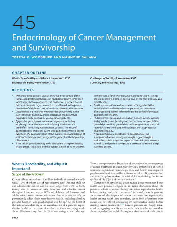 (PDF) Endocrinology of Cancer Management and Survivorship