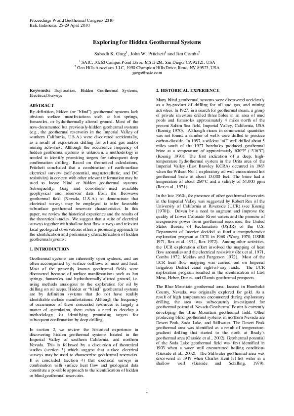 (PDF) Exploring for Hidden Geothermal Systems