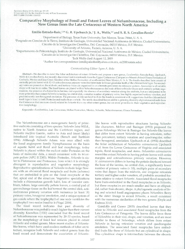 (PDF) Comparative Morphology of Fossil and Extant Leaves of ...