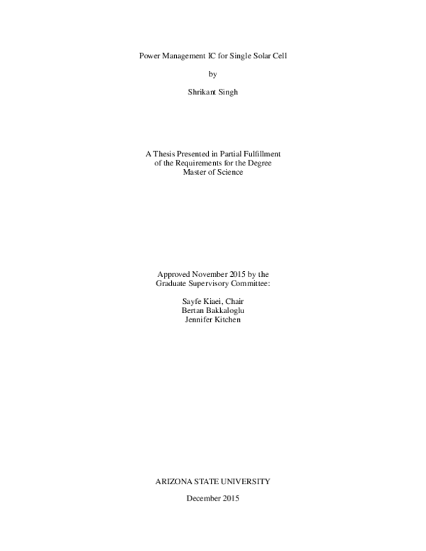 (PDF) Power Management IC for Single Solar Cell