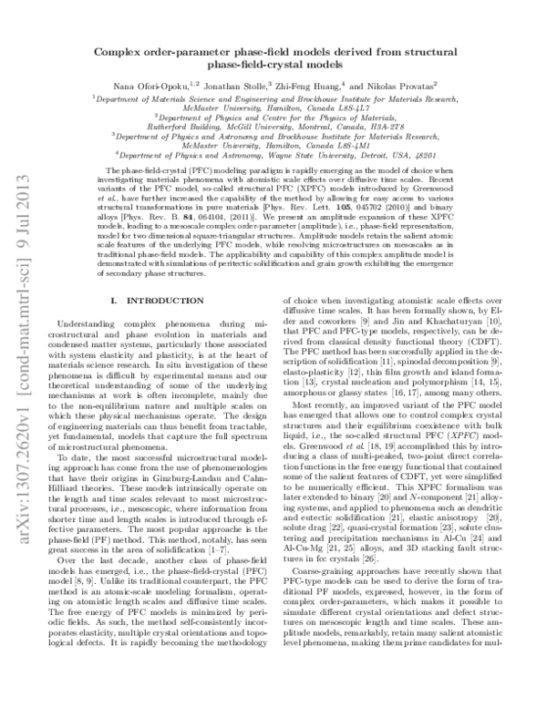 (PDF) Complex order parameter phase-field models derived from ...