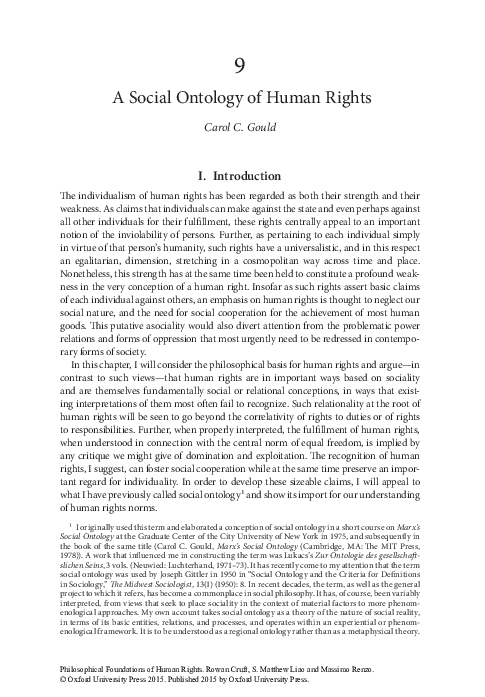 (PDF) A social ontology of human rights