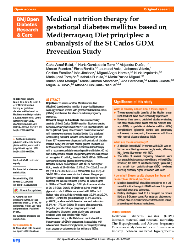 (PDF) Medical nutrition therapy for gestational diabetes mellitus based ...