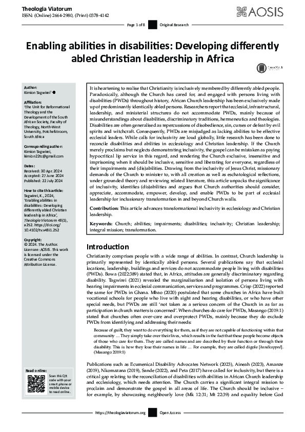 (PDF) Enabling abilities in disabilities: Developing differently abled ...