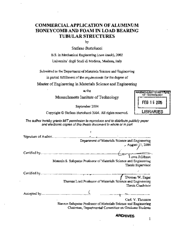 (PDF) Commercial application of aluminum honeycomb and foam in load ...