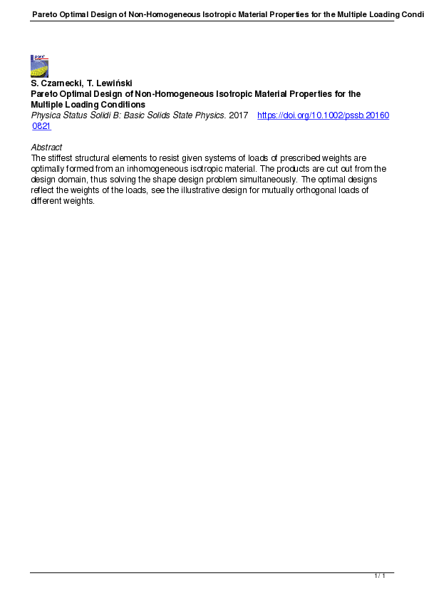 (PDF) Pareto Optimal Design of Non-Homogeneous Isotropic Material ...