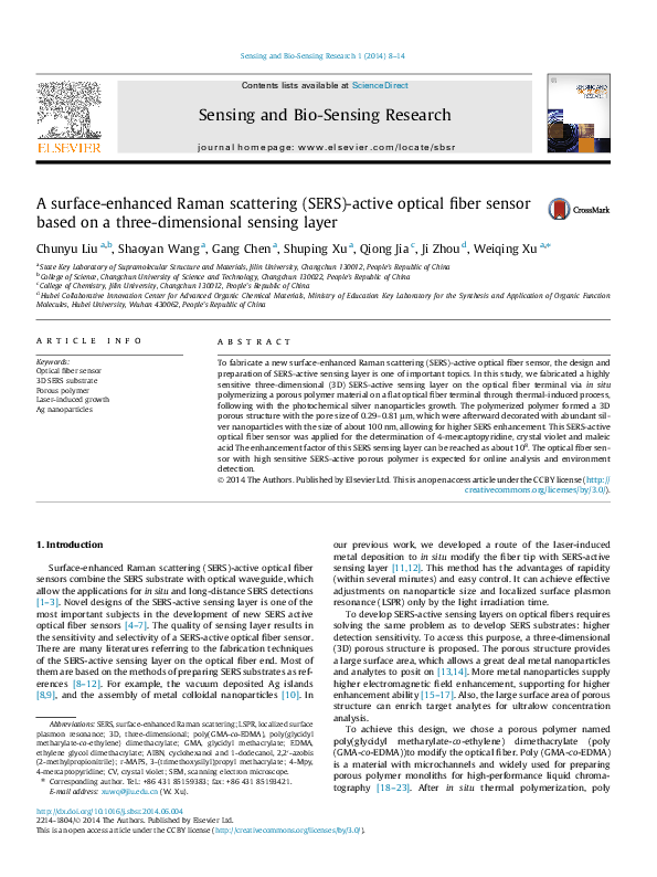 (PDF) Surface enhanced Raman scattering (SERS)-active bacterial ...