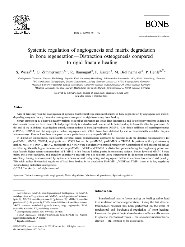(PDF) Systemic regulation of angiogenesis and matrix degradation in ...