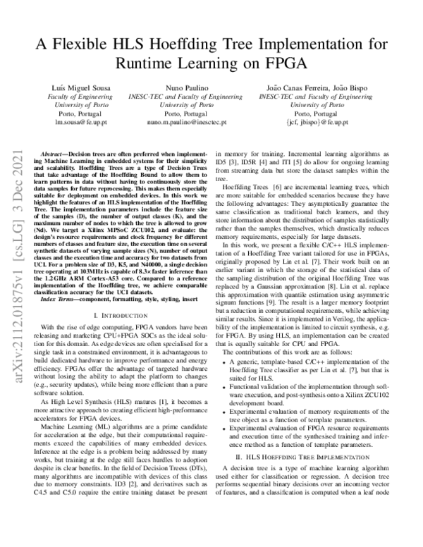 (PDF) A Flexible HLS Hoeffding Tree Implementation for Runtime Learning ...