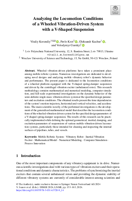 (PDF) Analyzing the Locomotion Conditions of a Wheeled Vibration-Driven ...
