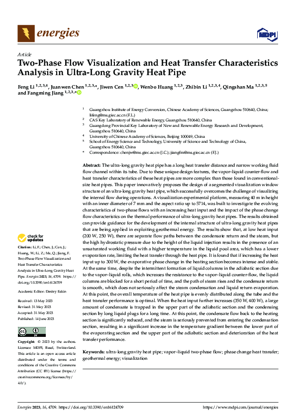 (PDF) Two-Phase Flow Visualization and Heat Transfer Characteristics ...