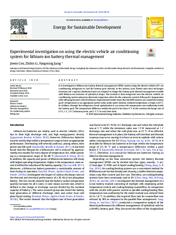 (PDF) Experimental investigation on using the electric vehicle air ...