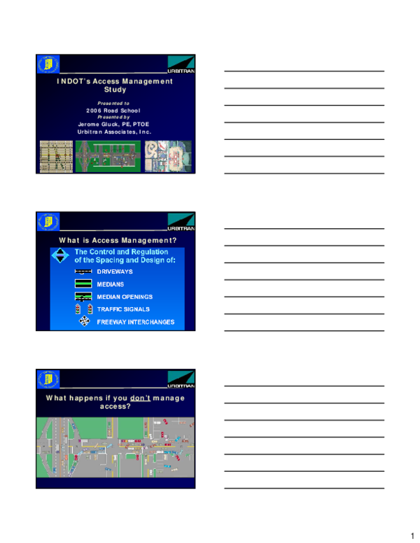 (PDF) INDOT'S New Access Management Plan