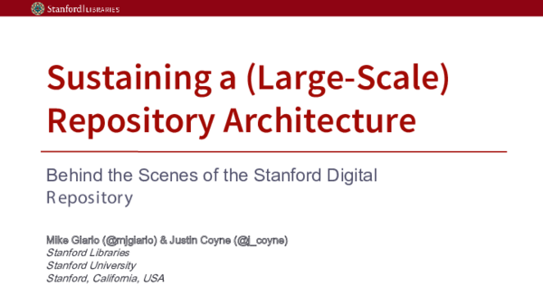 (PDF) Sustaining a Large-Scale Repository Architecture: Behind the ...