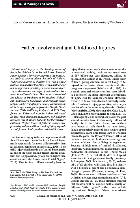 (PDF) Father Involvement and Childhood Injuries