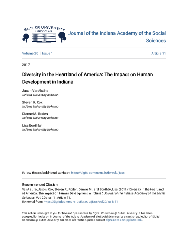 (PDF) Diversity in the Heartland of America: The Impact on Human ...