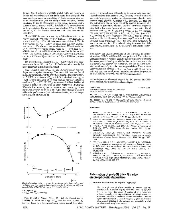 (PDF) Fabrication of poly-Si thick films by electrophoretic deposition