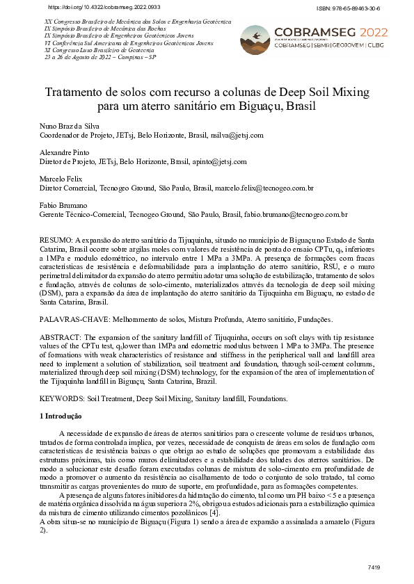 (PDF) Tratamento de solos com recurso a colunas de deep soil mixing na ...
