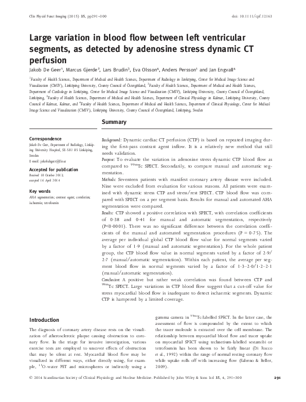 (PDF) Large variation in blood flow between left ventricular segments ...