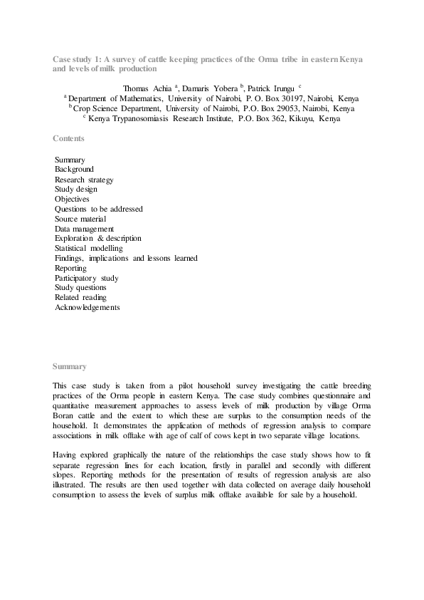 (PDF) A survey of cattle keeping practices of the Orma tribe in eastern ...