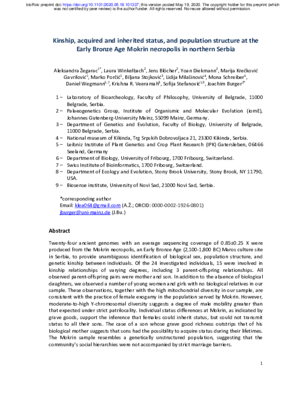 (PDF) Kinship, acquired and inherited status, and population structure ...