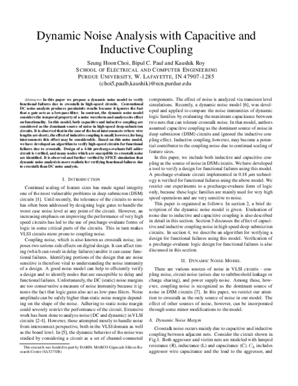 (PDF) Dynamic noise analysis with capacitive and inductive coupling ...