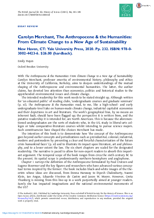 (PDF) The Anthropocene the Humanities: From Climate Change to a New Age ...