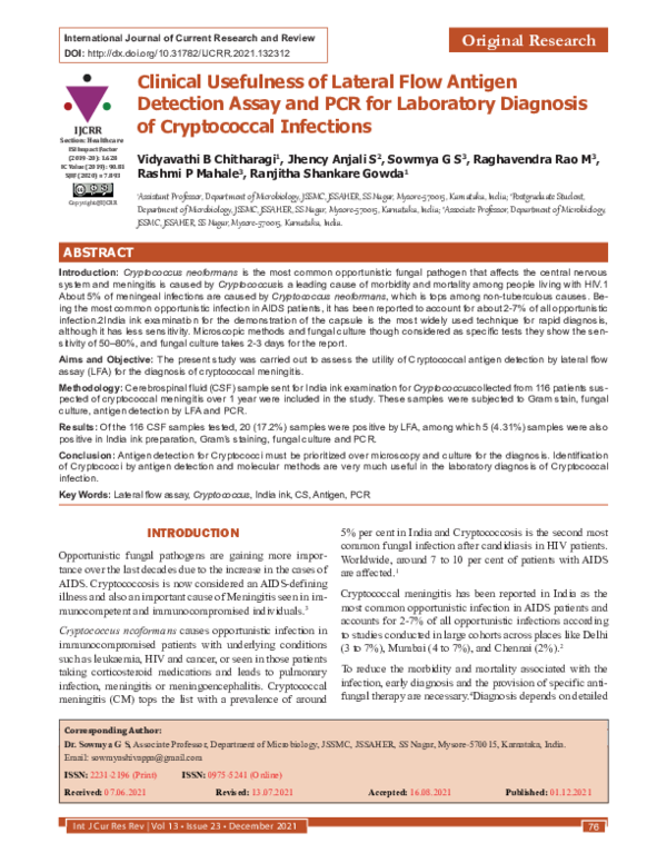 (PDF) Clinical Usefulness of Lateral Flow Antigen Detection Assay and ...