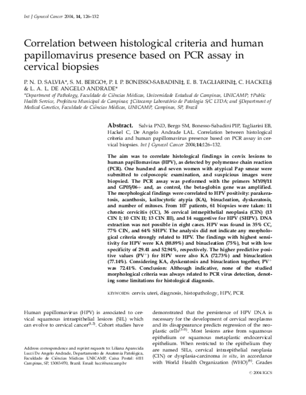 (PDF) Correlation between histological criteria and human ...