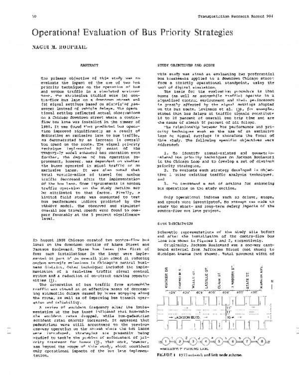 (PDF) Operational evaluation of bus priority strategies